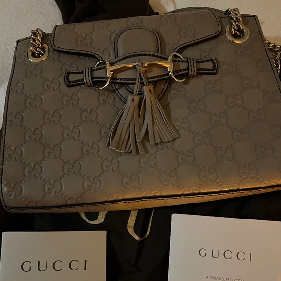 Gucci | Bags | Leather Gucci Logo Bag | Poshmark
